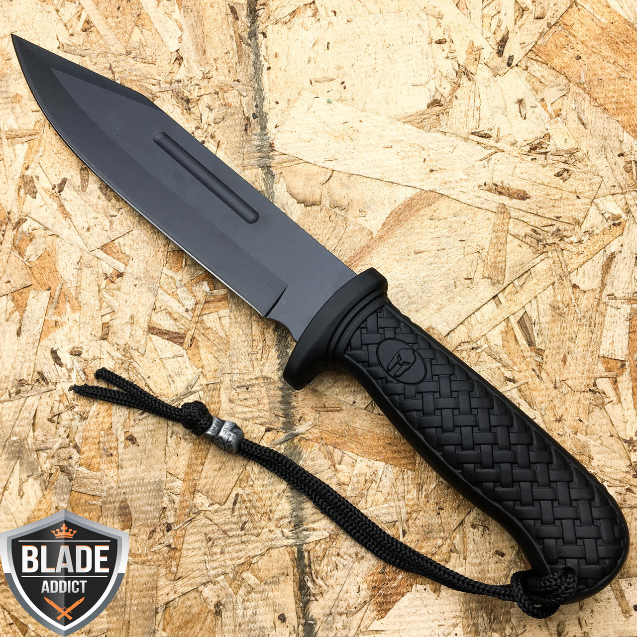 15.5" HUNTING SURVIVAL FIXED BLADE MACHETE Tactical Knife Rambo Sword ...