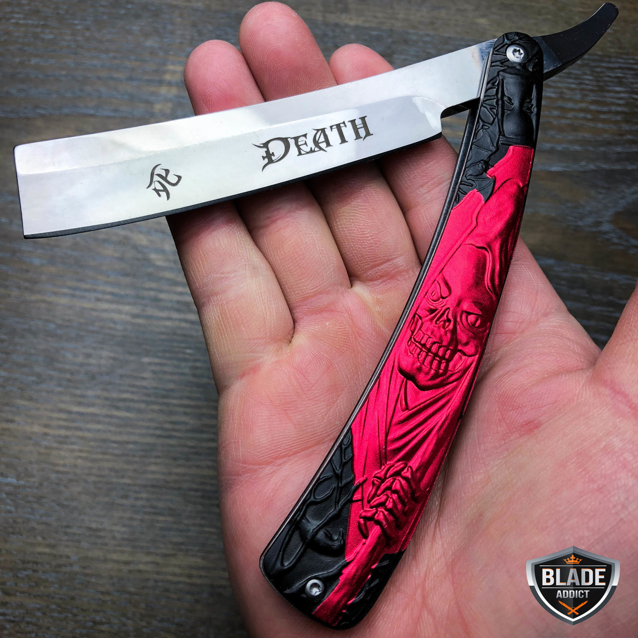 The Barber Balisong Butterfly Knife Straight Razor - MEGAKNIFE