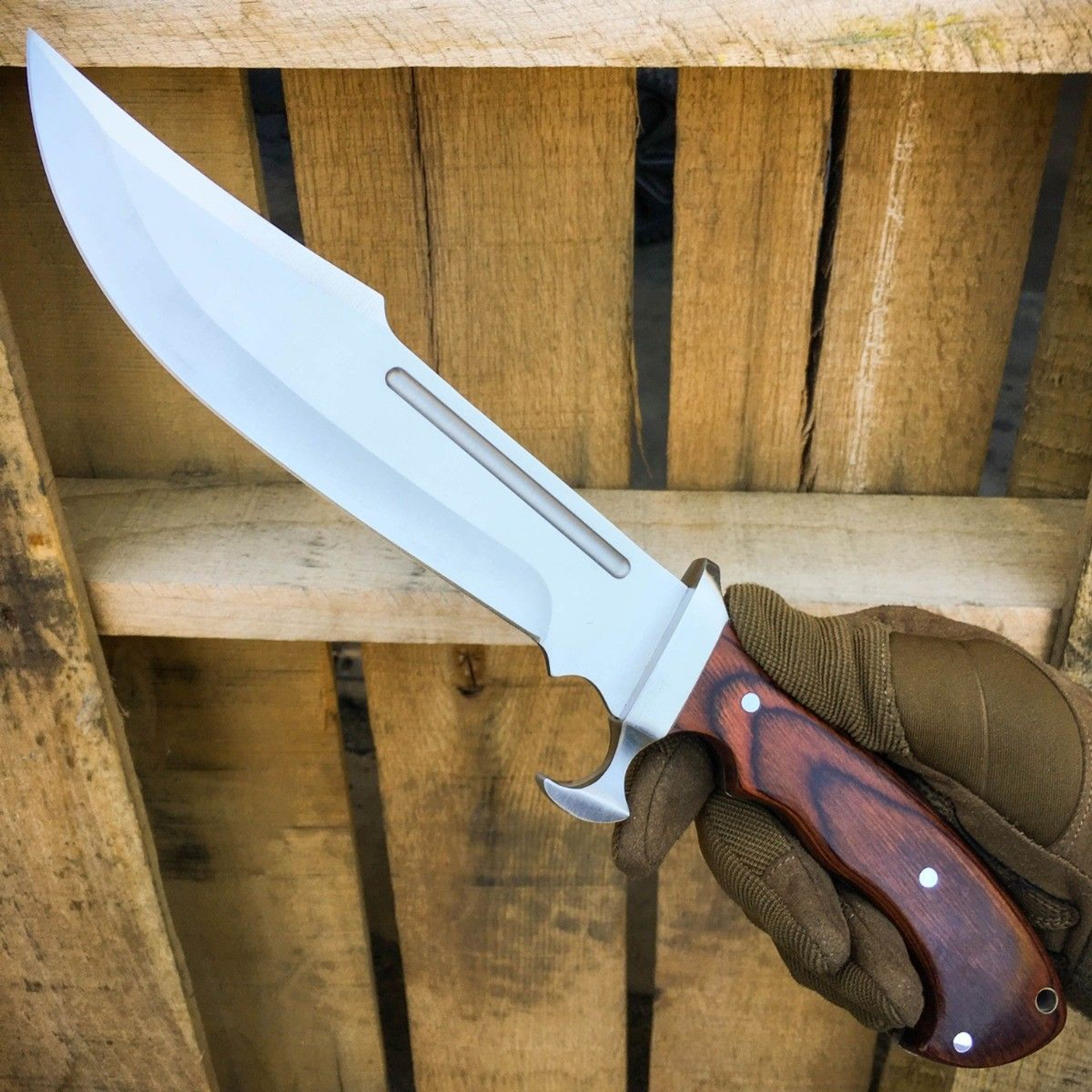 13 5 HEAVY DUTY HUNTING FIXED BLADE MACHETE Rambo BOWIE Knife MEGAKNIFE 13-5-heavy-duty-hunting-fixed-blade-machete-rambo-bowie-knife-megaknife