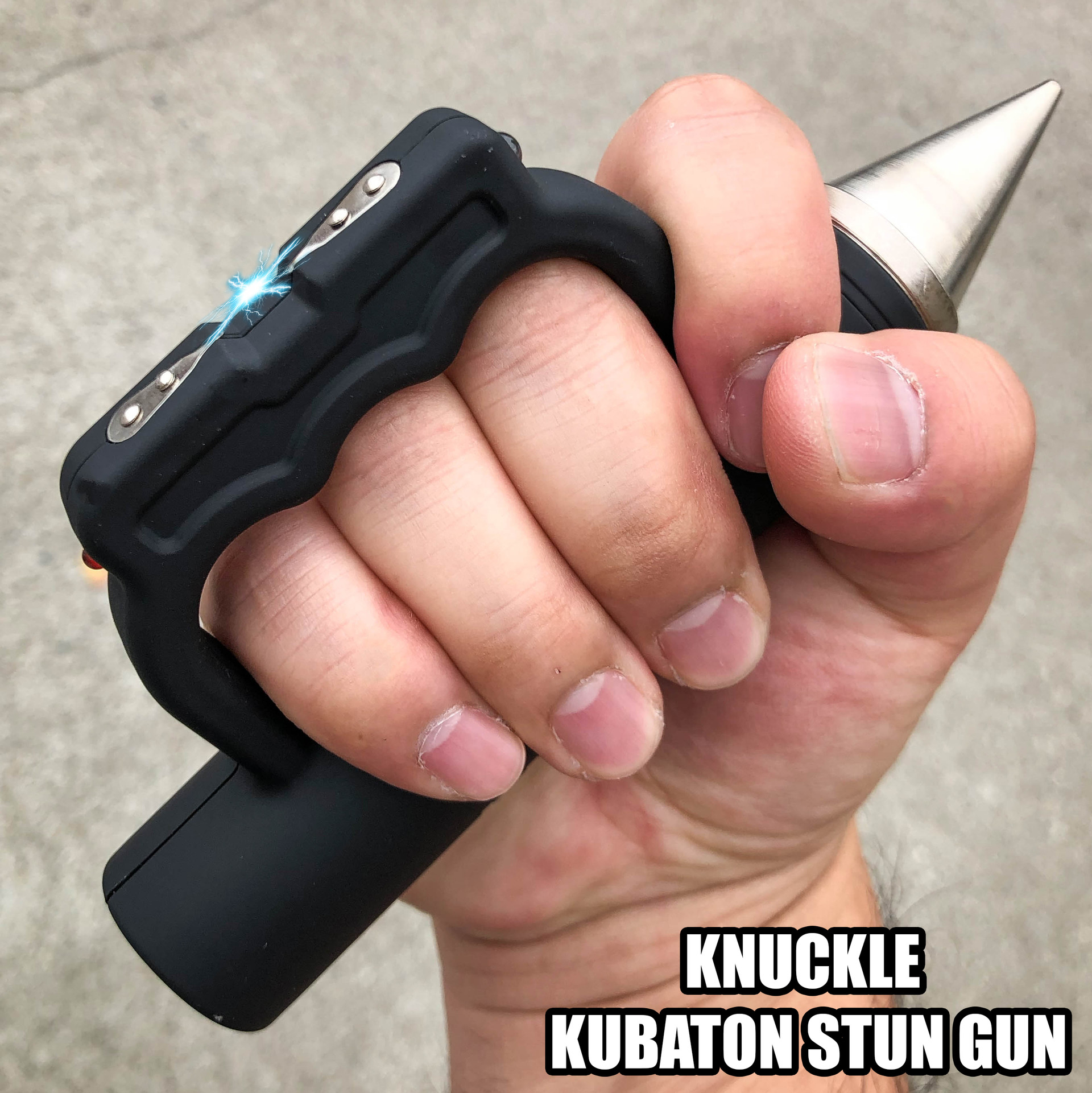 Defender Knuckle Buster Stun Gun w/ Kubaton - MEGAKNIFE