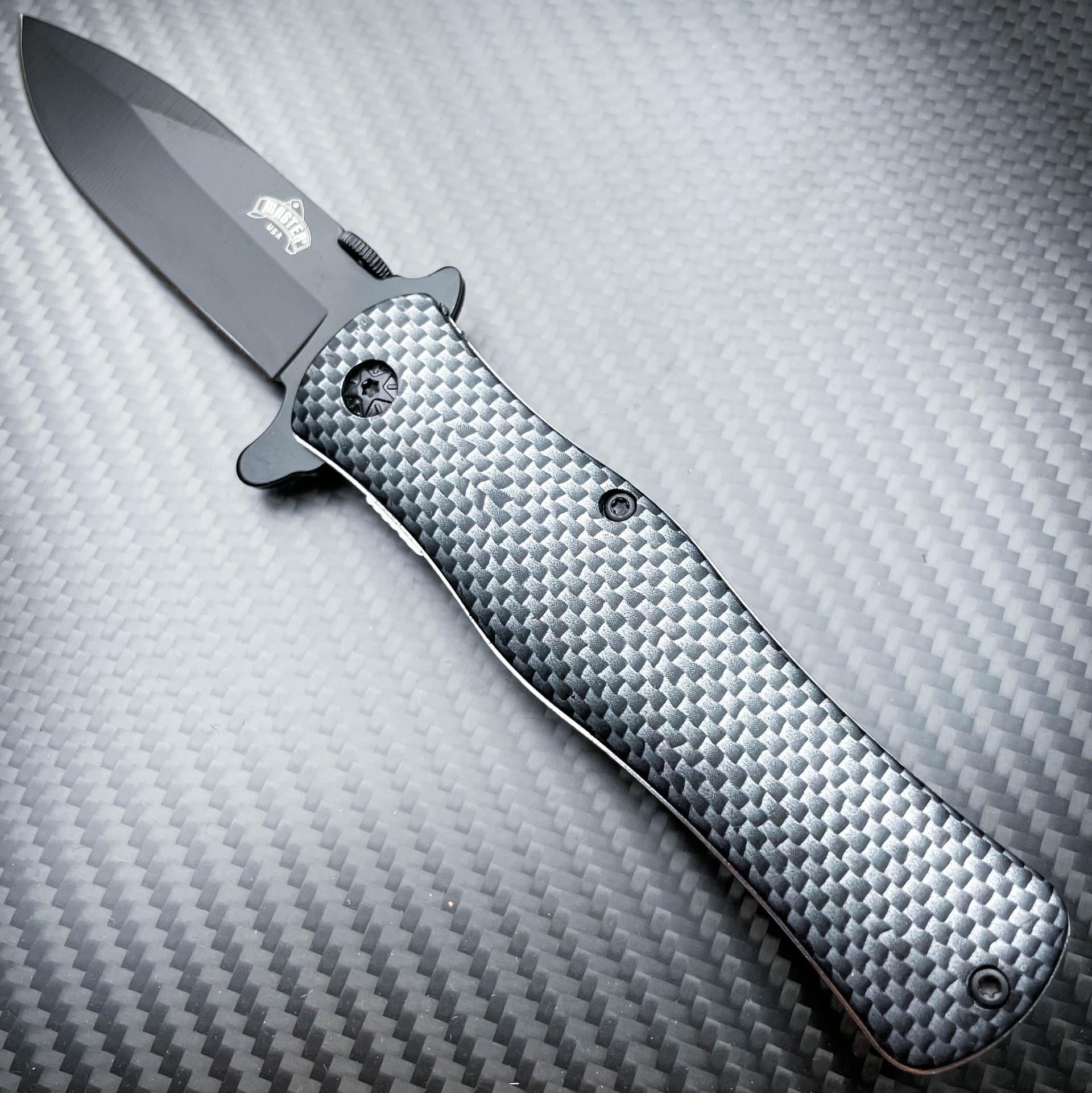 8" Mack Schmidt Tactical Tanto Blade Spring Assisted Folding Open ...