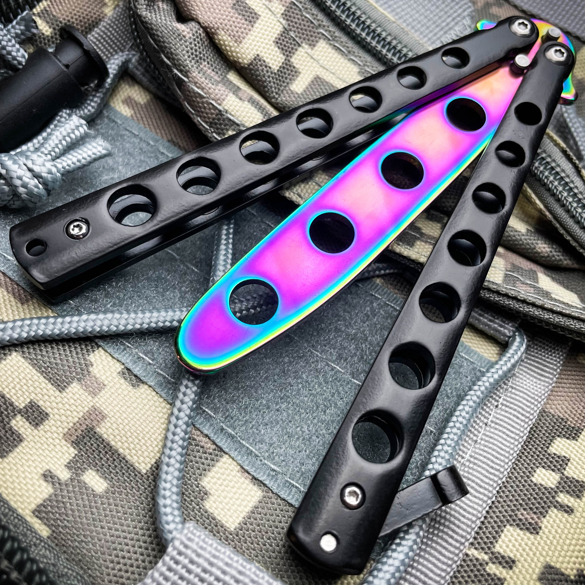 Butterfly Balisong Trainer Knife Training Dull Tool Stainless Metal ...