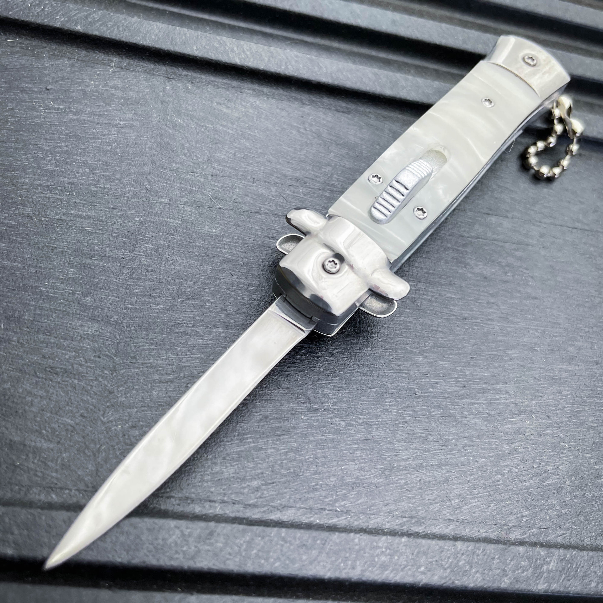 Mini Automatic Stiletto OTF w/ Key Chain (California Legal) - MEGAKNIFE
