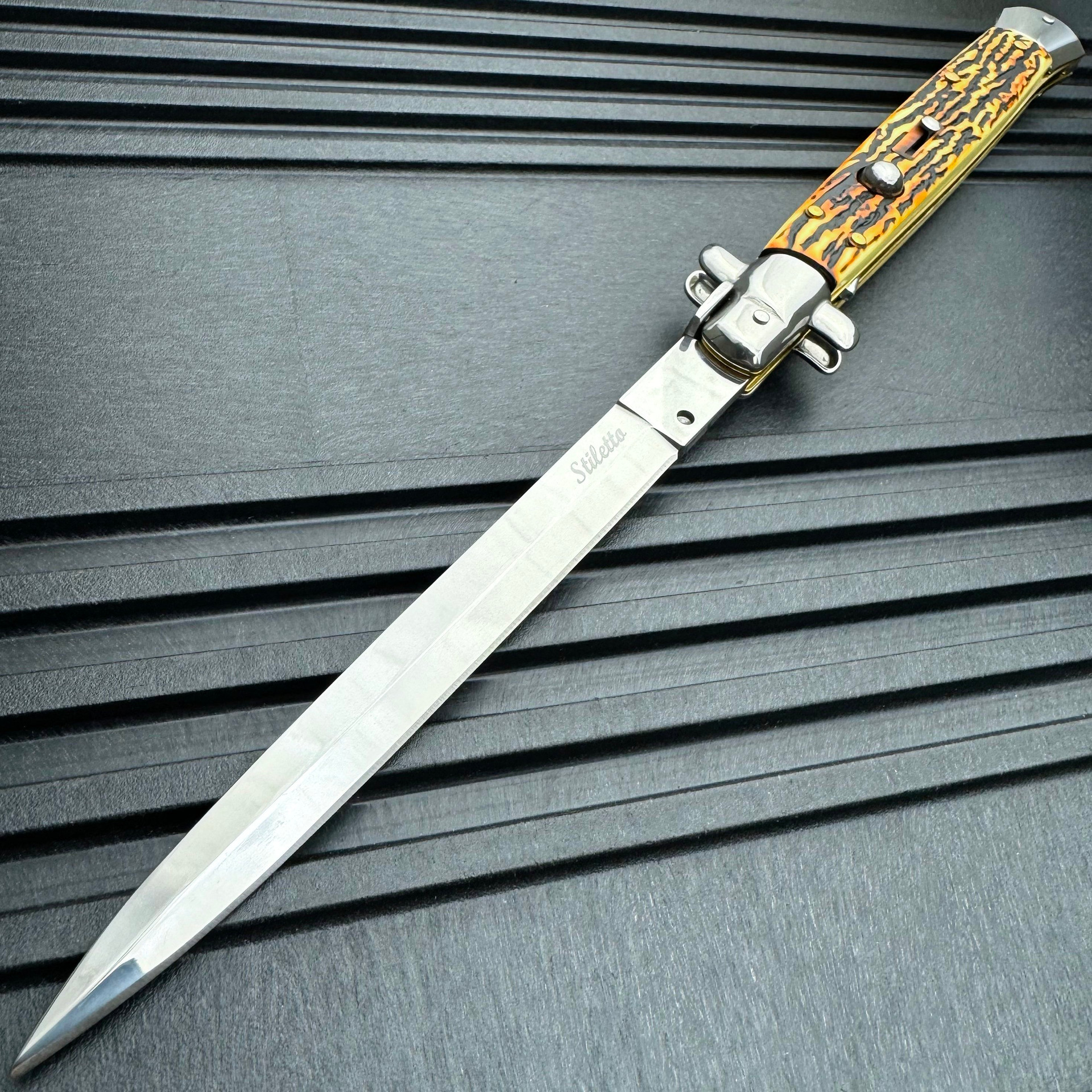 13" Big Boy Auto Italian Stiletto Switch Blade (MASSIVE KNIFE) - MEGAKNIFE