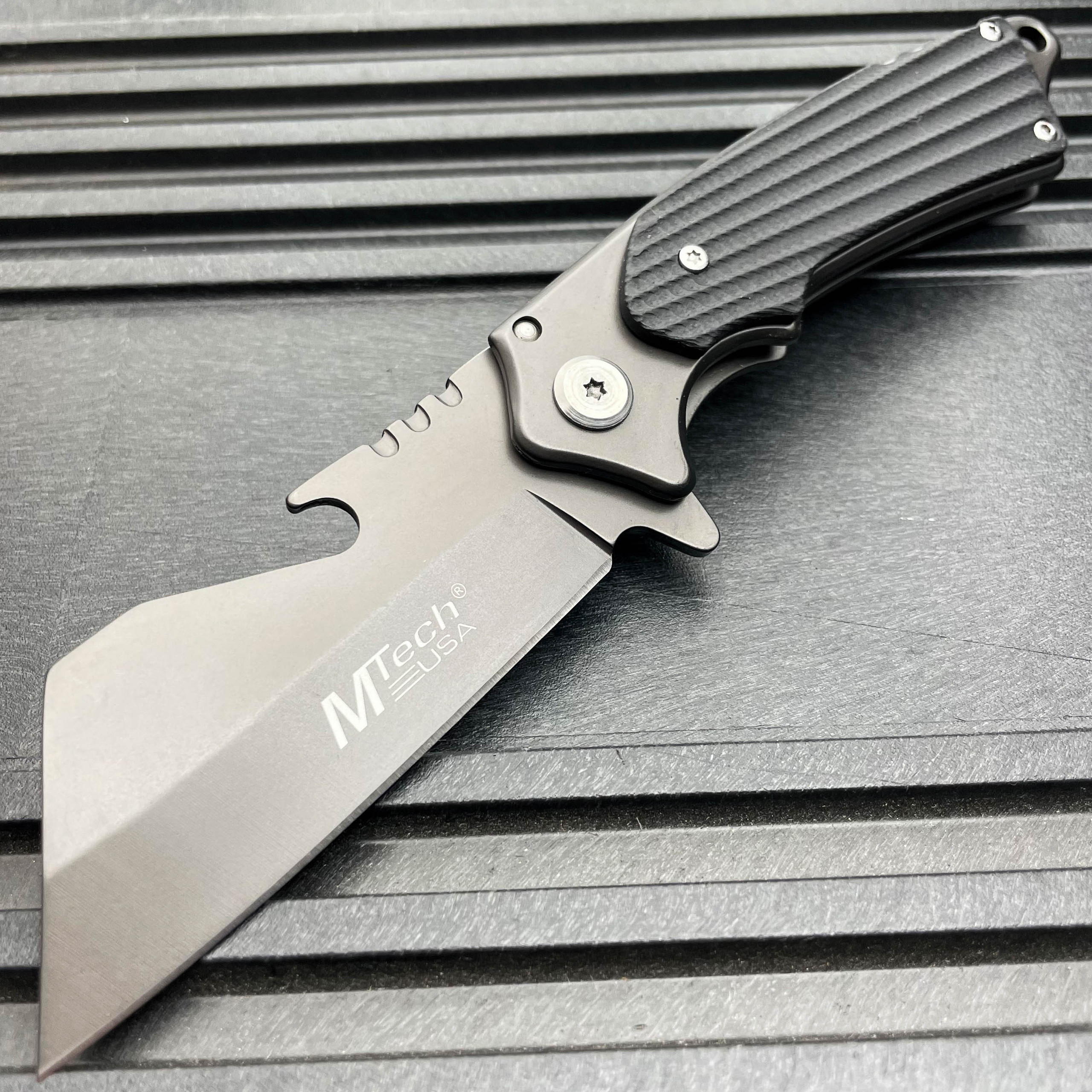 10" HUGE CLEAVER BALL BEARING Assisted Folding Open Pocket Razor Knife ...