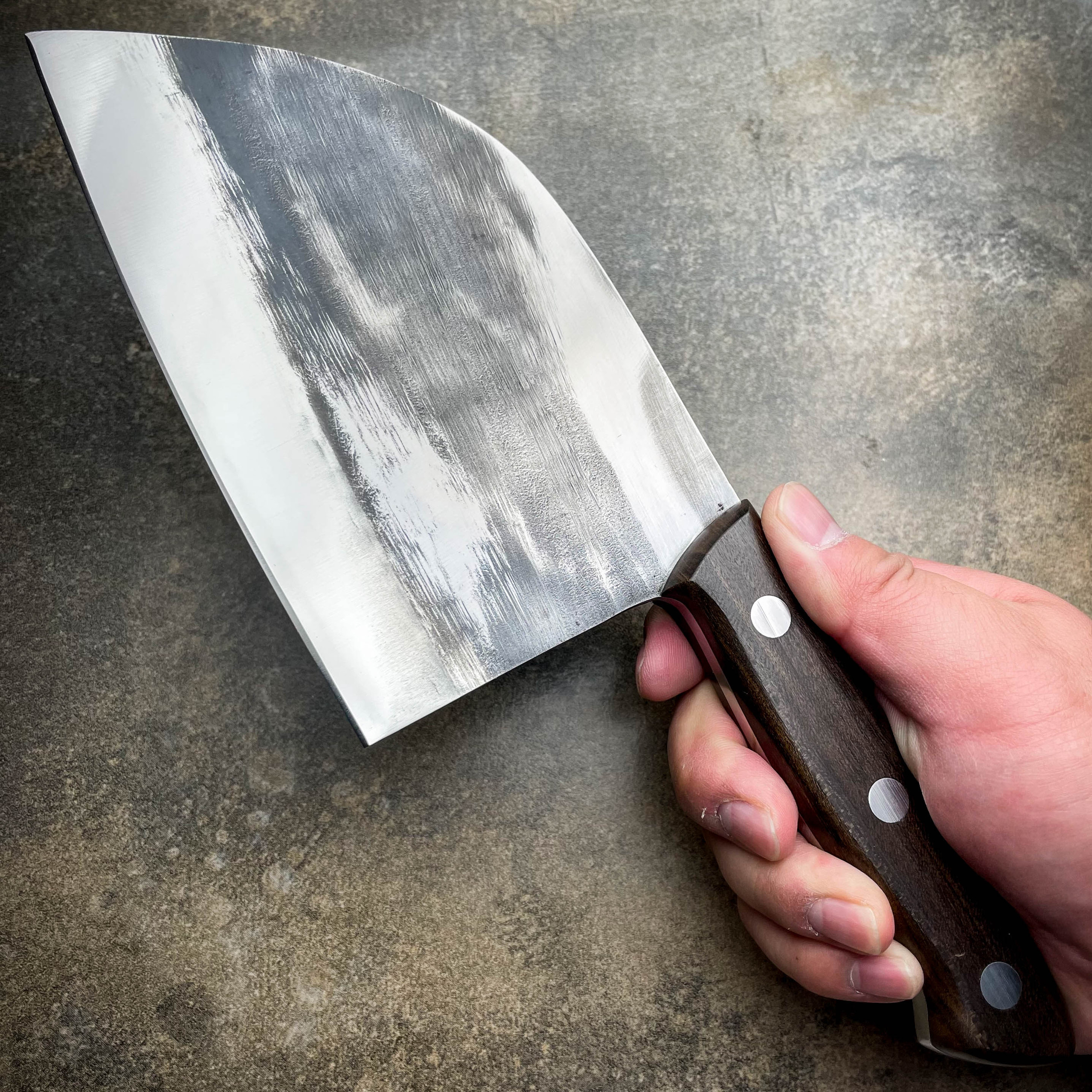 Butcher Knife Handmade Forged Kitchen Chef Knives Carbon Steel Butcher ...