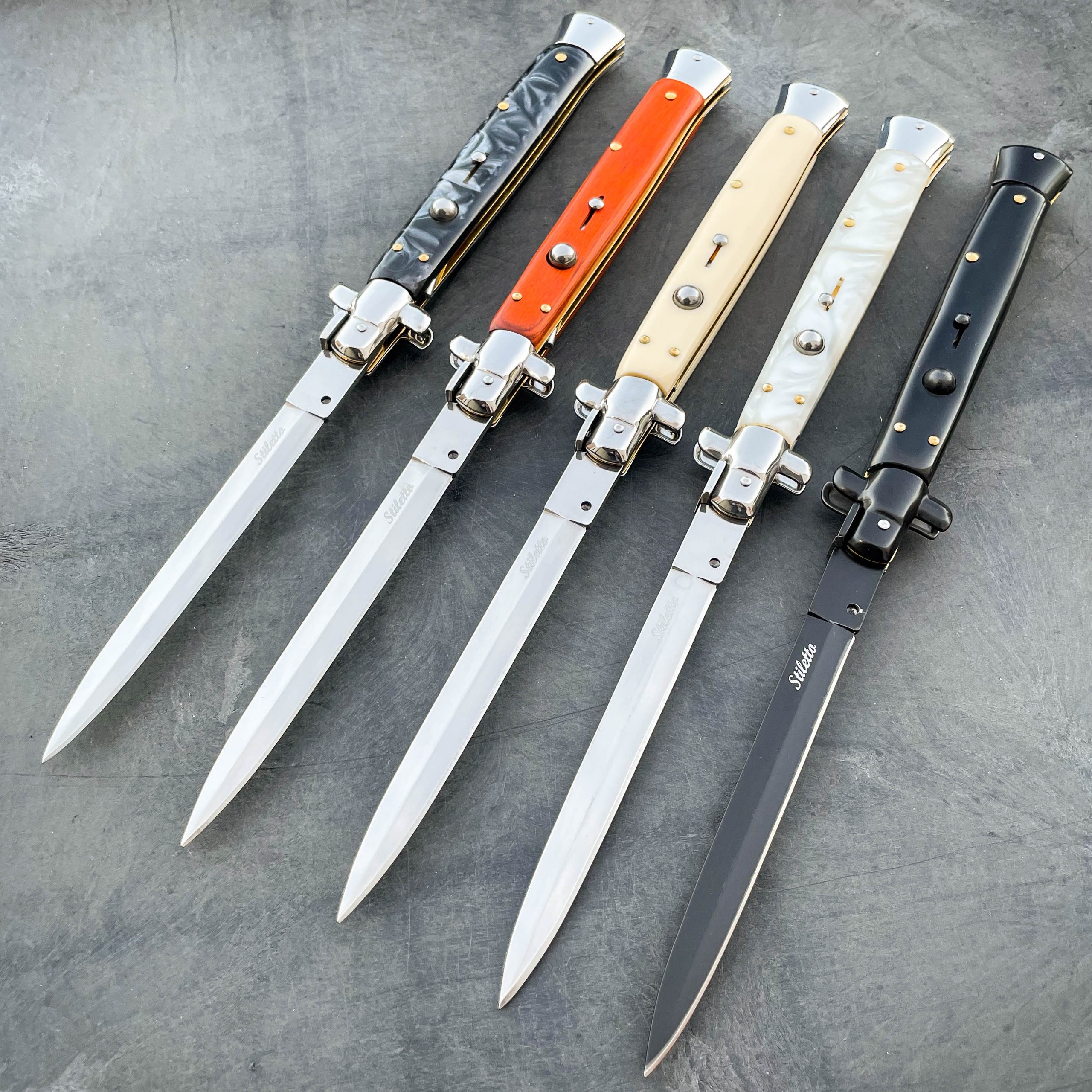 Lever Lock Italian Style Stiletto - MEGAKNIFE