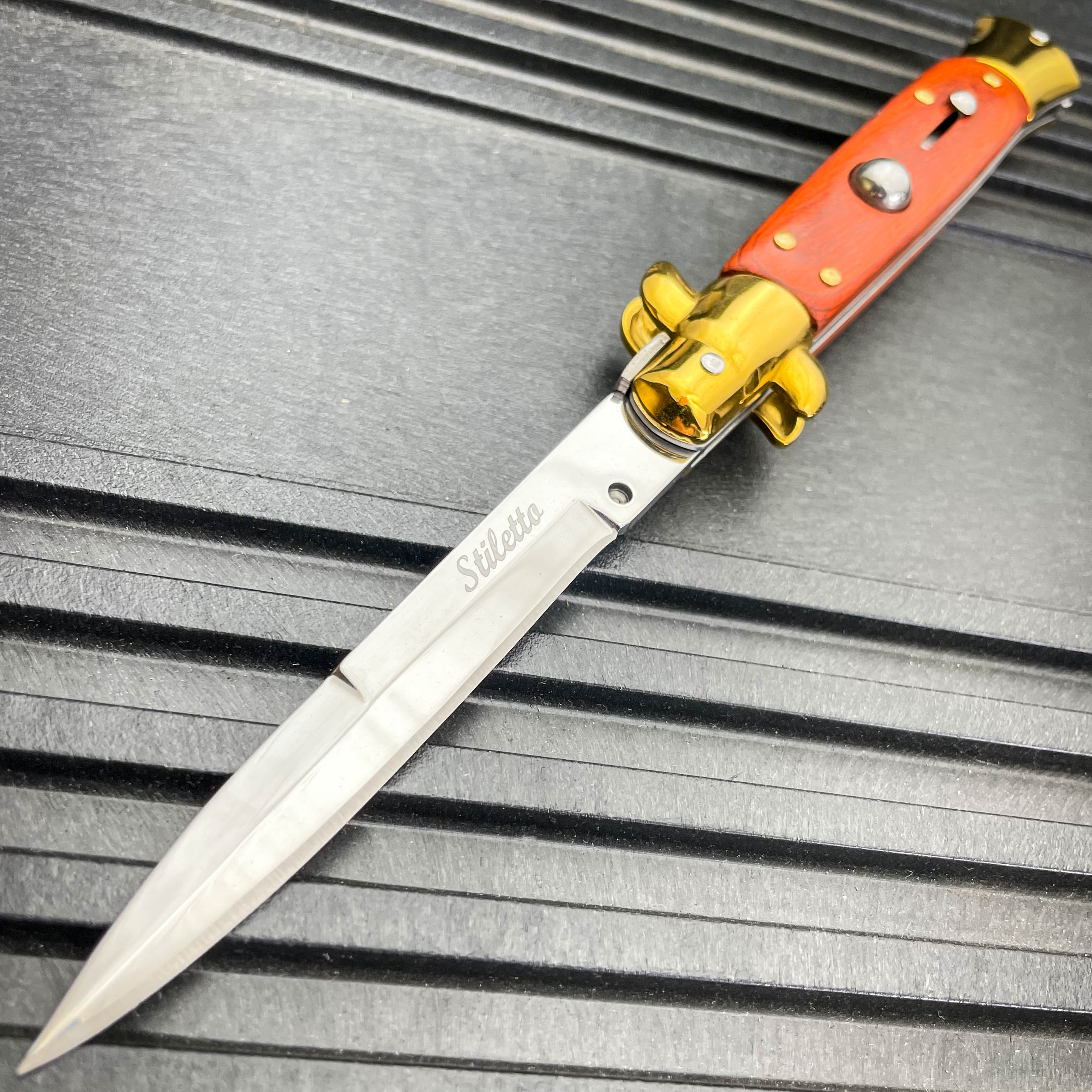 Italian Stiletto Pocket Knife - MEGAKNIFE