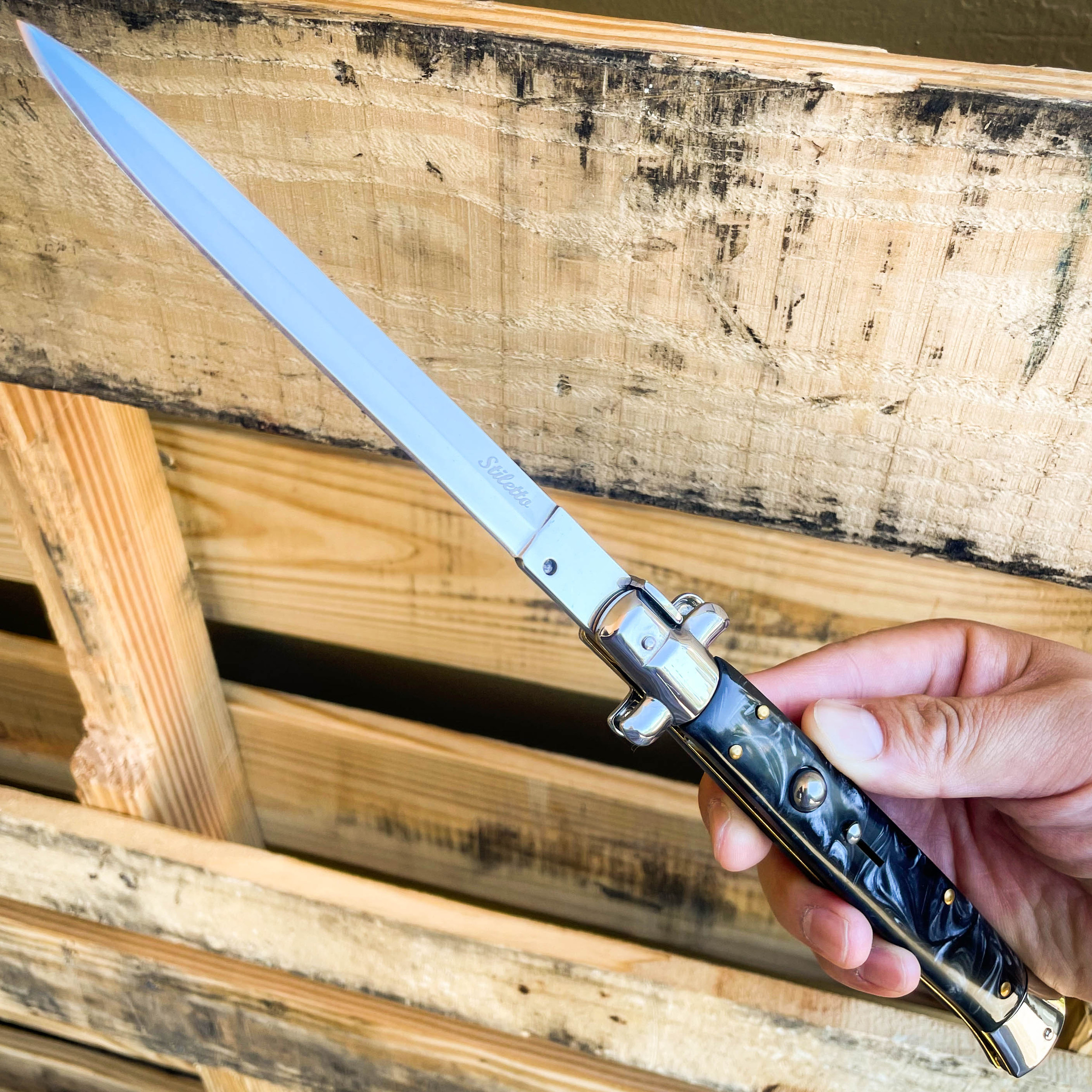 13" Big Boy Auto Italian Stiletto Switch Blade (MASSIVE KNIFE) - MEGAKNIFE