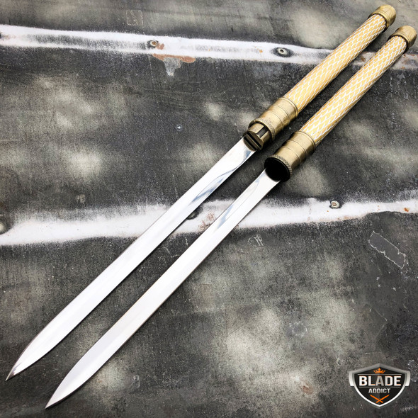 2 PC 26" Ninja Twin Tanto Blade Sword Set - MEGAKNIFE