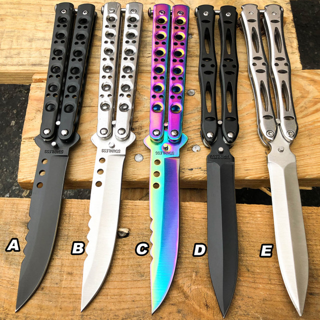 9.5" Samurai Japanese Style Tanto Blade Butterfly Knife Balisong ...