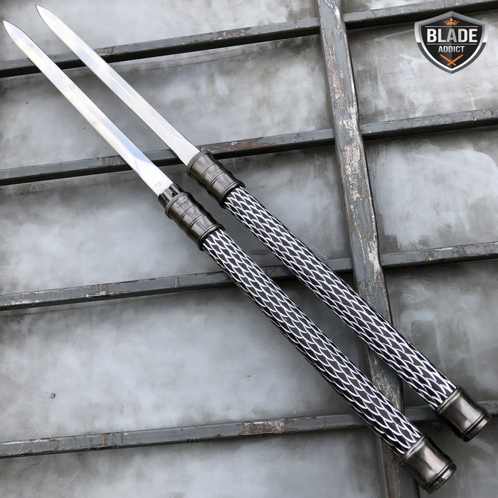 25" NINJA SAMURAI Dual Blade TWIN Concealed SWORDS Katana Japanese ...
