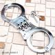Professional Double Lock Chrome Steel Hinged Police Handcuffs w/ Keys ...