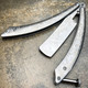 The Barber Balisong Butterfly Knife Straight Razor - MEGAKNIFE