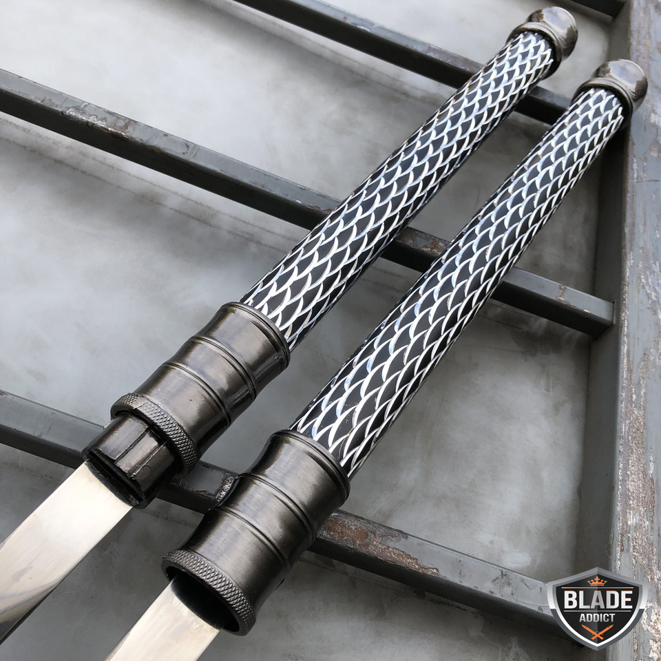 25" NINJA SAMURAI Dual Blade TWIN Concealed SWORDS Katana Japanese ...