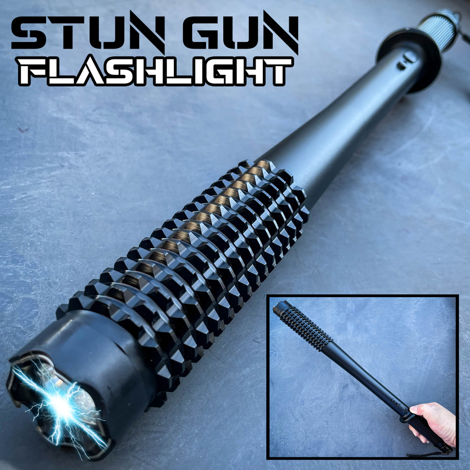 STINGTEC 17" LONG Metal POLICE Stun Gun 350 Million Volt Rechargeable ...
