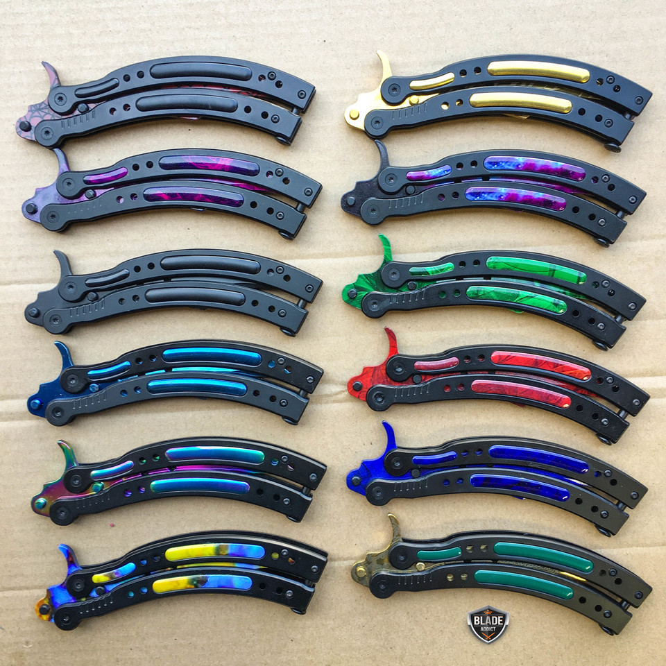 CSGO Practice Knife Balisong Butterfly Tactical Combat Trainer NEW ...