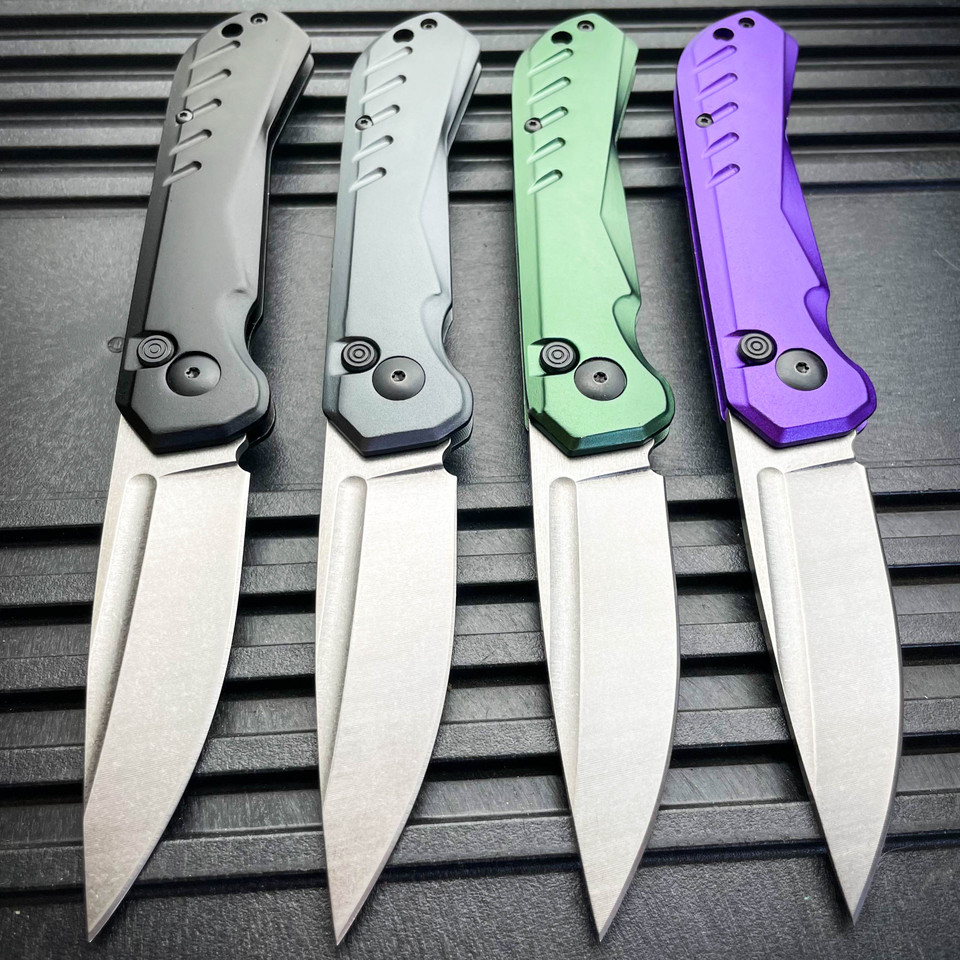 Black Ballistic Switch Blade Pocket Knife - MEGAKNIFE