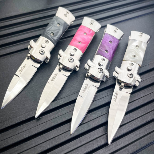 Mini Stiletto Switch Blade Automatic Knife - MEGAKNIFE