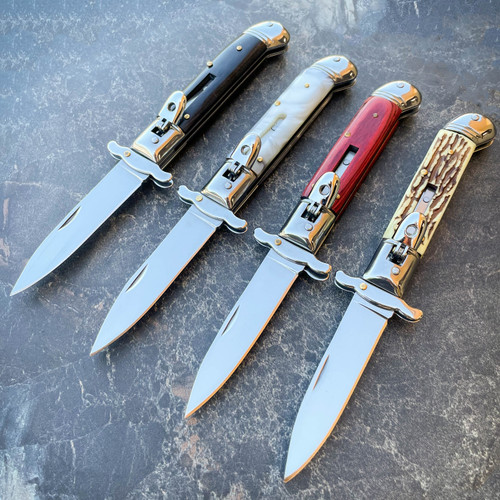 Valiant Lever Lock Italian Stiletto Switch Blade - MEGAKNIFE