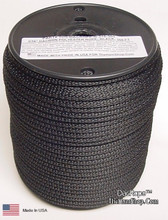 Antenna Support Rope, 3/16" 300', Black, Round, 100% Dacron Polyester Rope