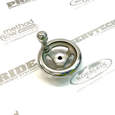 Aluminum Unthreaded Through-Hole Spoked Hand Wheel, Dished Wheel with ...