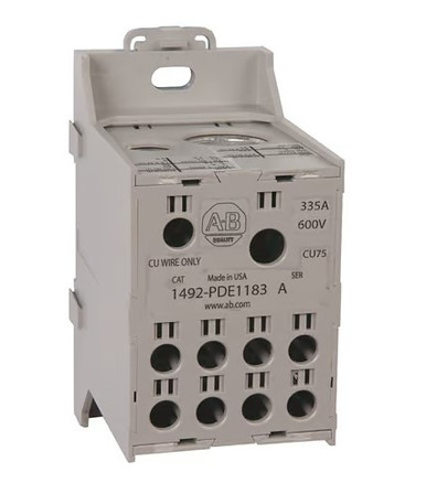 Enclosed Power Distribution Block, 1-Pole, Aluminum, 2 Openings Line ...