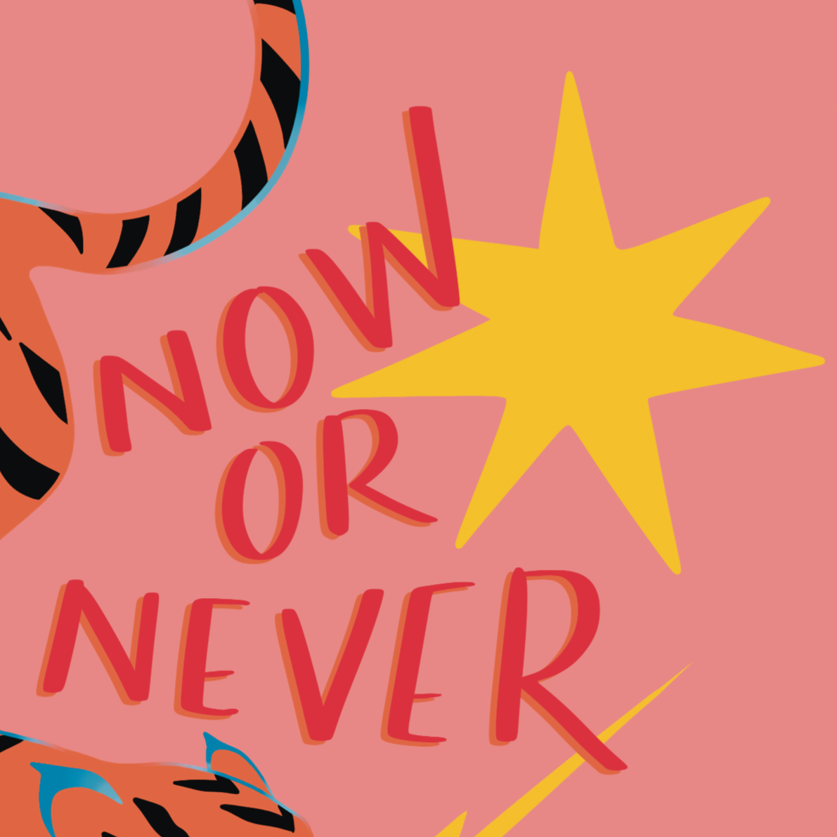 Now or Never art print - Chauncey and Coco