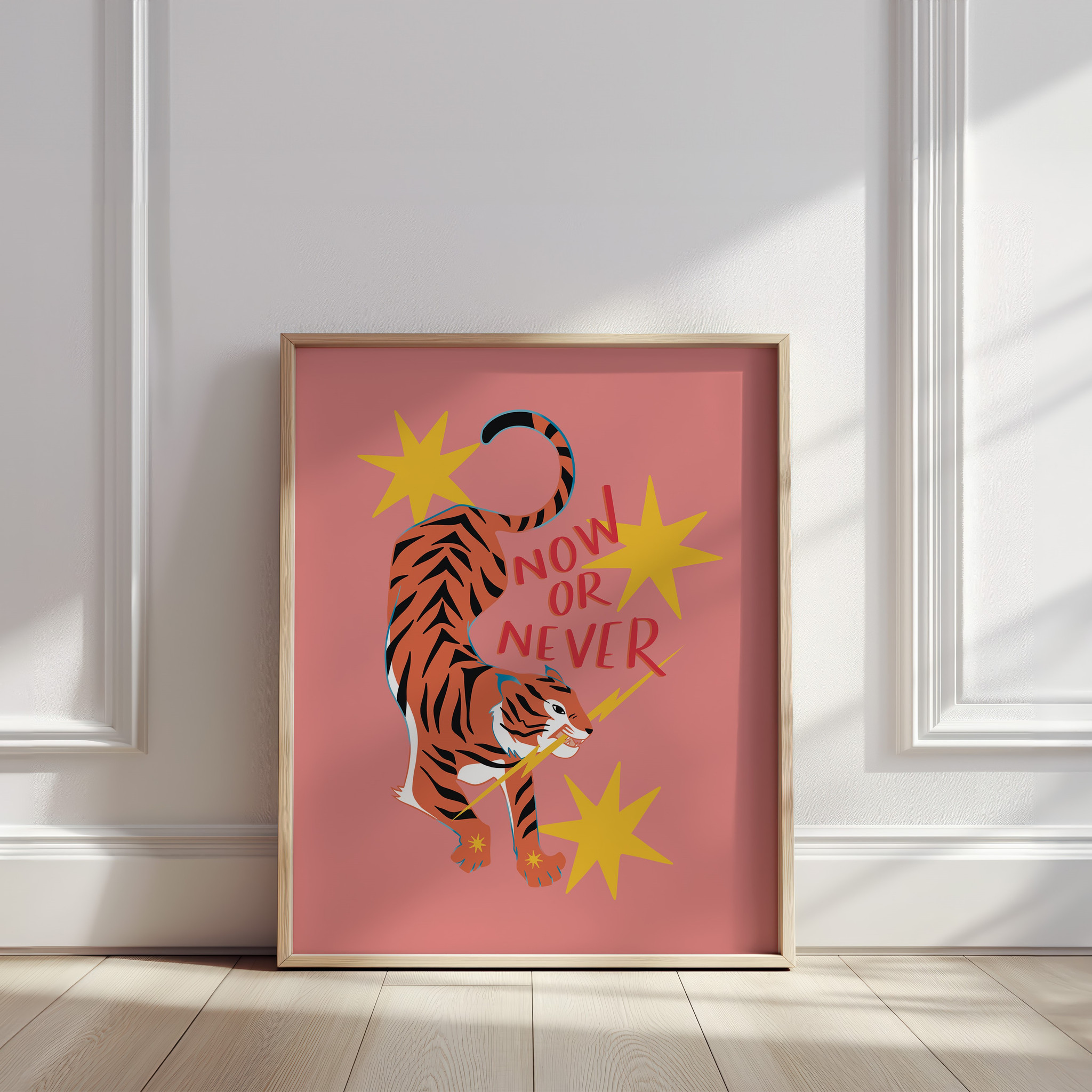 Now or Never art print - Chauncey and Coco