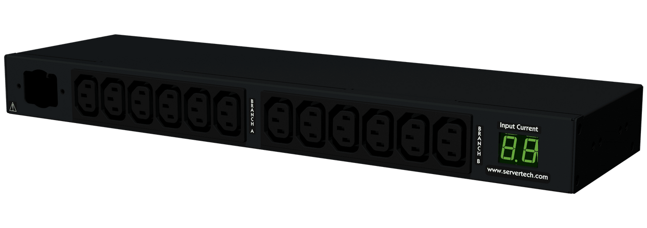 C-12H2C211 Metered PDU 1U Horizontal, 30A, 12C13