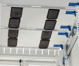 RS Rack Top Panel with Cable Pass-thrus - 600 mm x 400 mm - Black ...