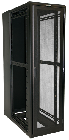 ES 42U x 24"W x 48"D Server Rack, Mesh Front & Rear Doors, Solid Sides ...