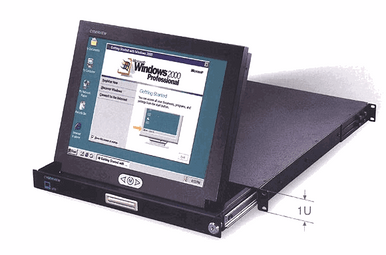 CyberView 1U Rack Mount 17" TFT LCD Monitor (1280x1024 Display ...