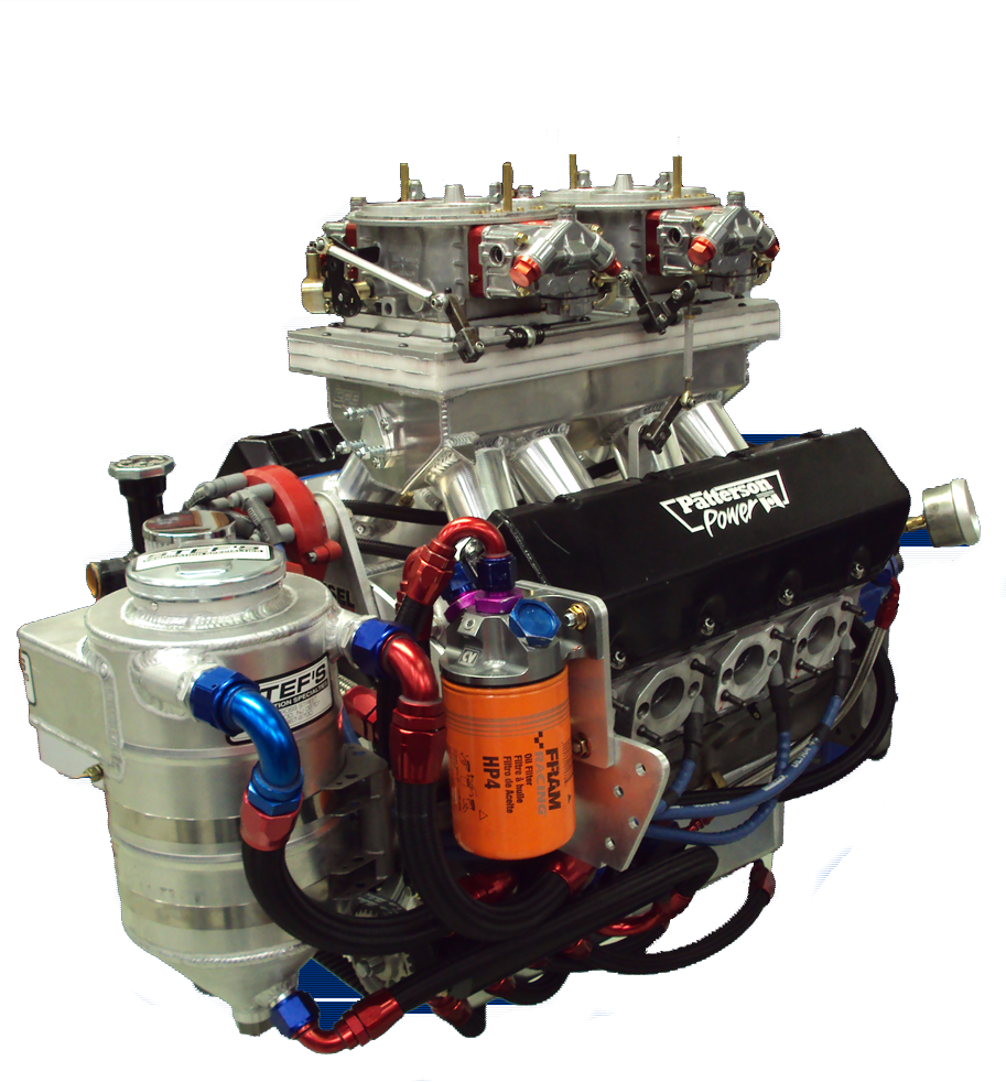Splayed Valve Two Carb Engine - Patterson Elite