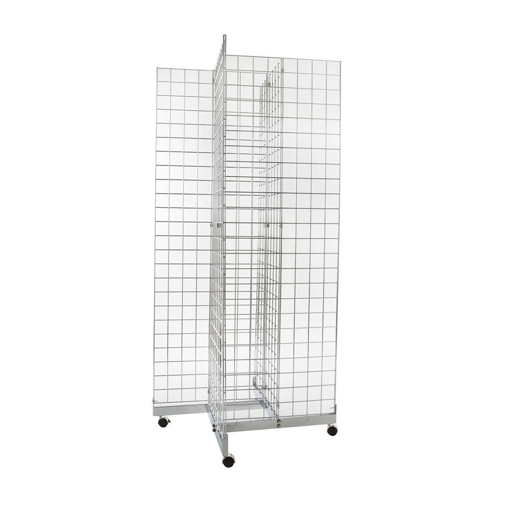 4 Way Gridwall Base With Wheels - Mobile Display Stand
