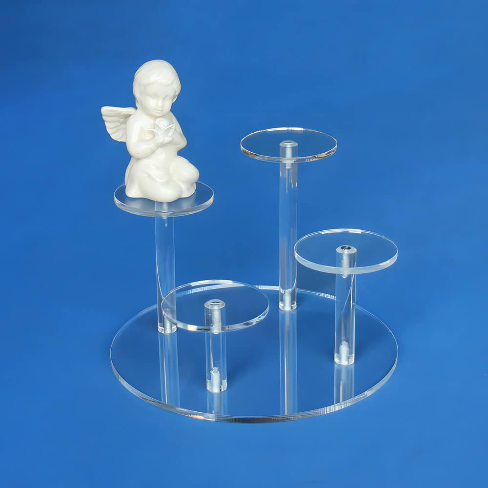 Clear Acrylic Pedestal Display – Multi-Level Round Base