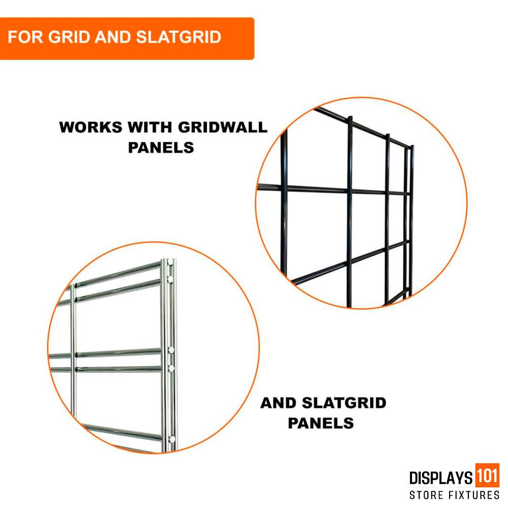 Stylish White Gridwall Mount Brackets - Durable & Reliable