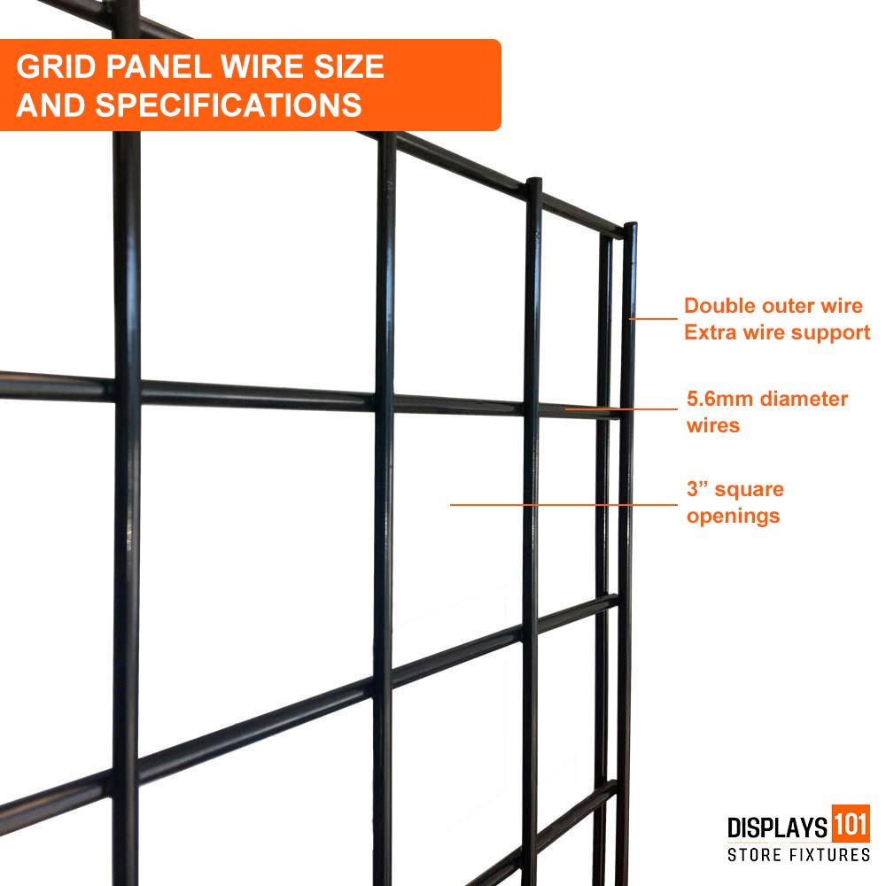 2x5 Rolling Gridwall | Portable Display Stand