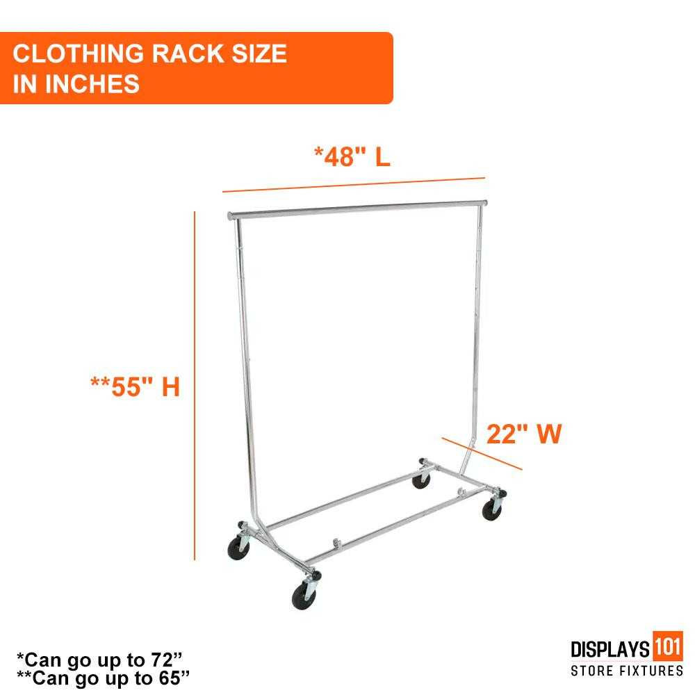Collapsible Rolling Clothing Rack Rental – 250 lb Capacity
