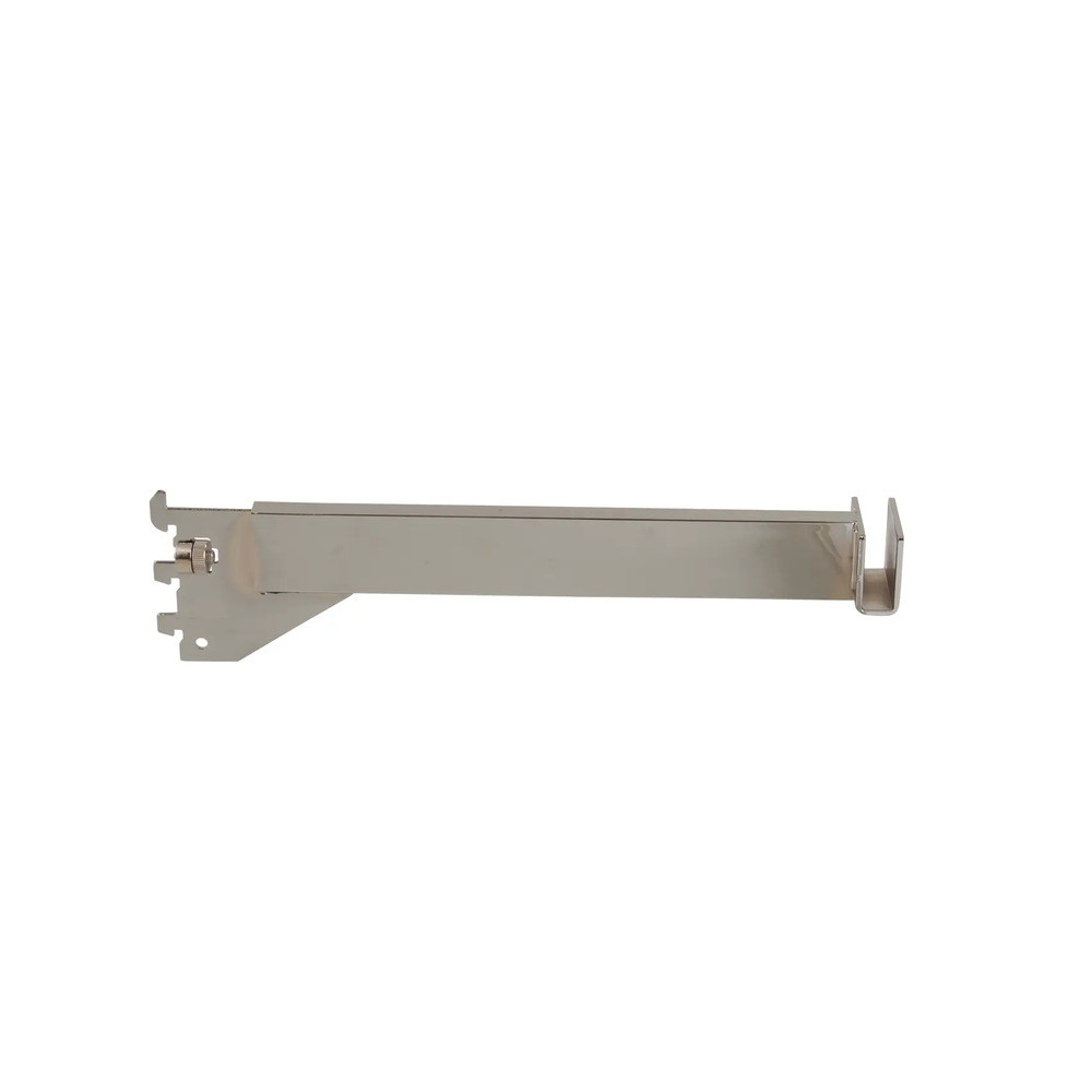 12" Hangrail Bracket for Slotted Standards – Chrome, Black, Satin