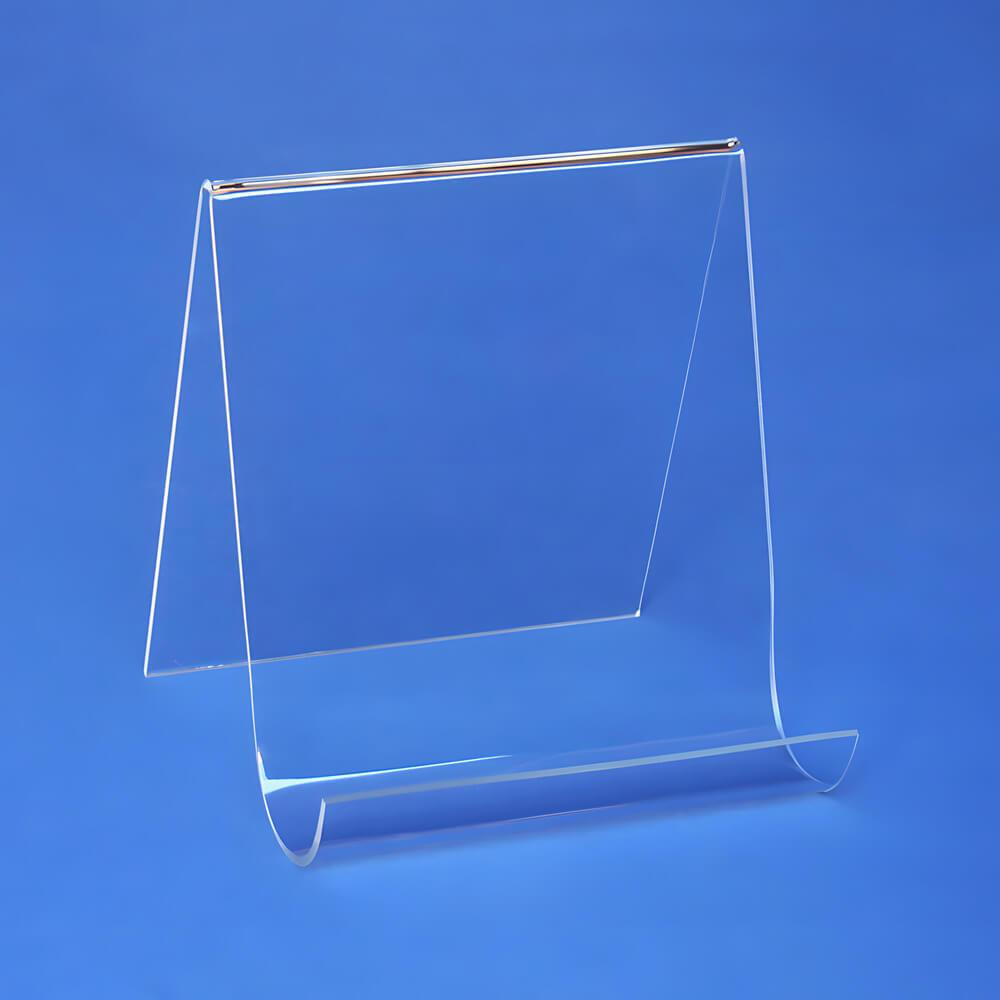 Acrylic Book & Tablet Stand - Clear Round Bottom Easel