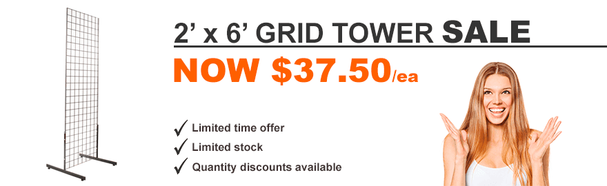 Wire Grid Wall Unit Display Stands - Ideal For Retail Stores