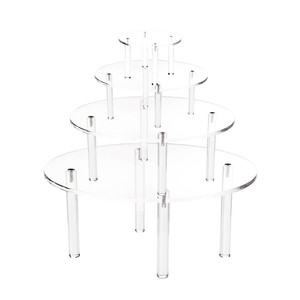 Acrylic Four Tier Round Dining Table Display