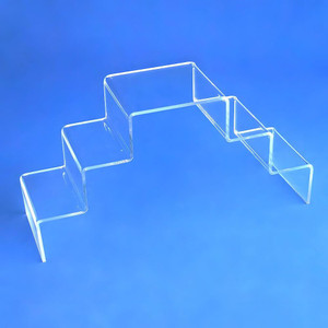 5-Tier Acrylic Stair Shelf – Large Double-Sided Display