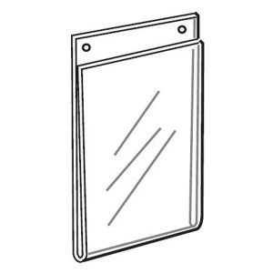Vertical Sign Holder for Wall Mount - Clear Acrylic Display
