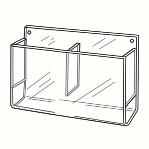 Acrylic Wall Mounted Literature Holder With Double Pockets