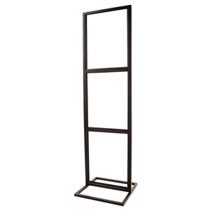 Triple Metal Sign Holder - Black Display Stand
