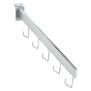 17-Inch 5-Hook Slatwall Waterfall | Chrome Display Hook