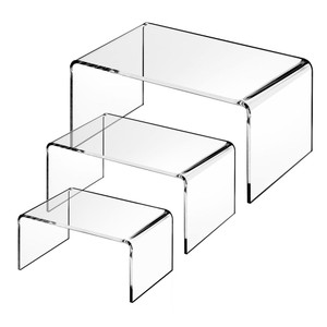 Wide Acrylic Display Risers – 1/4″ Thick, Multiple Sizes