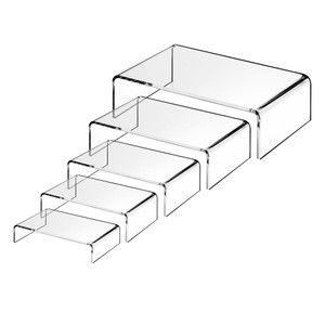 Wide Acrylic Display Risers – 3/16″ Thick, Multiple Sizes
